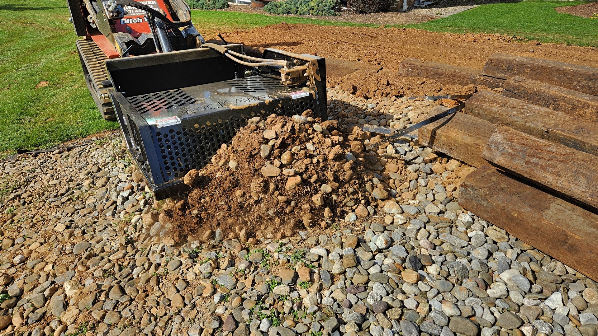 Ditch Witch Landscape Rake | Ideal Rockaway Rock Rakes