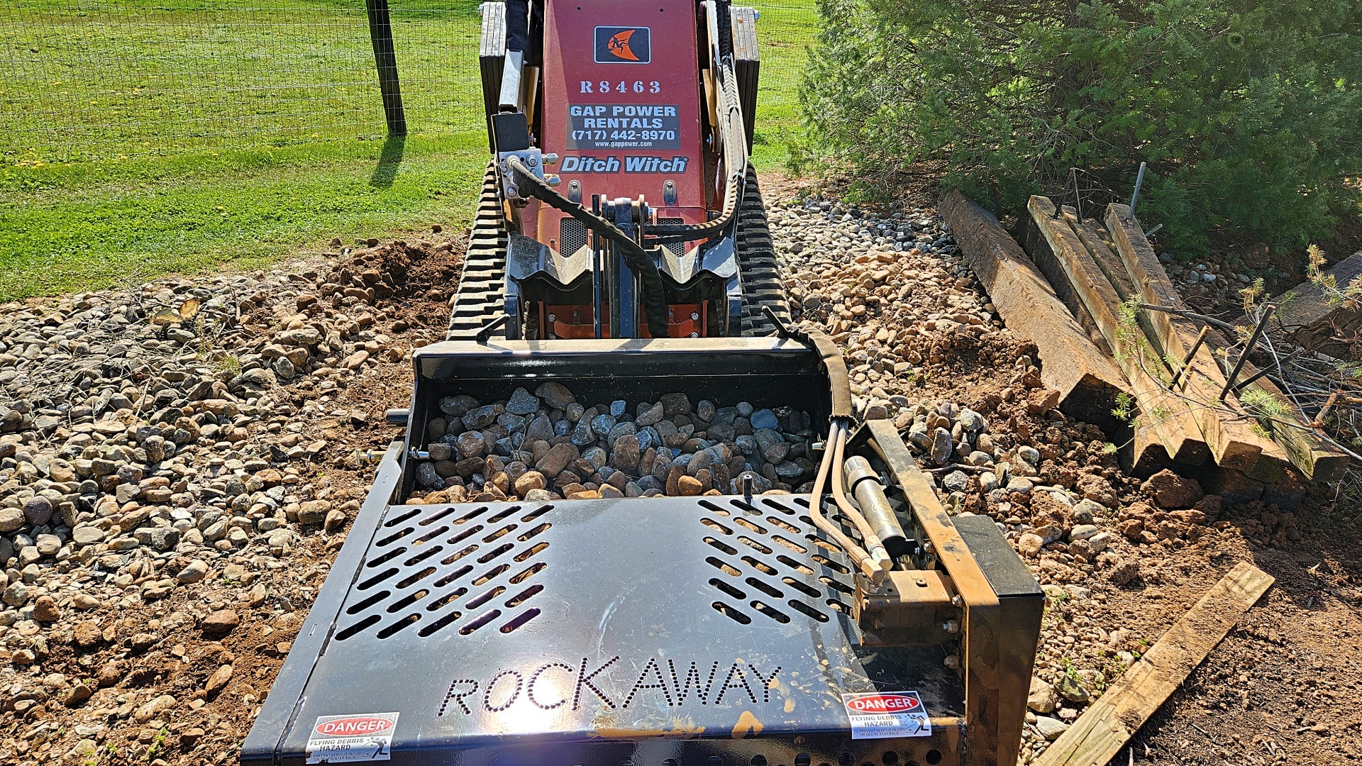 Ditch Witch Landscape Rake | Ideal Rockaway Rock Rakes