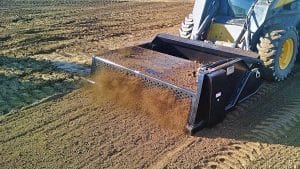 Skid Steer Rock Rake | 74" Rockaway Rock Rake Attachment