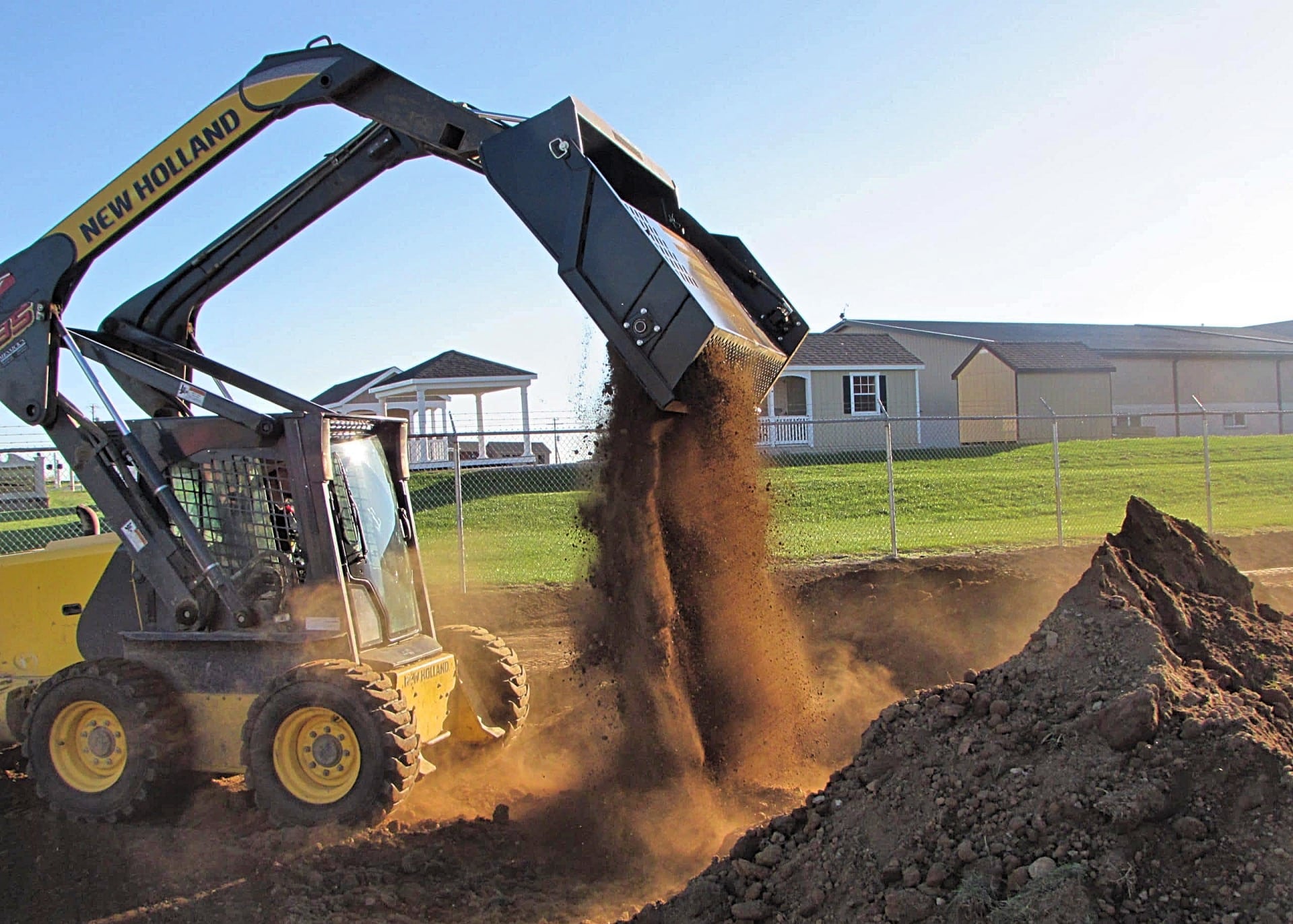 Skid Steer Rock Rake | 74" Rockaway Rock Rake Attachment